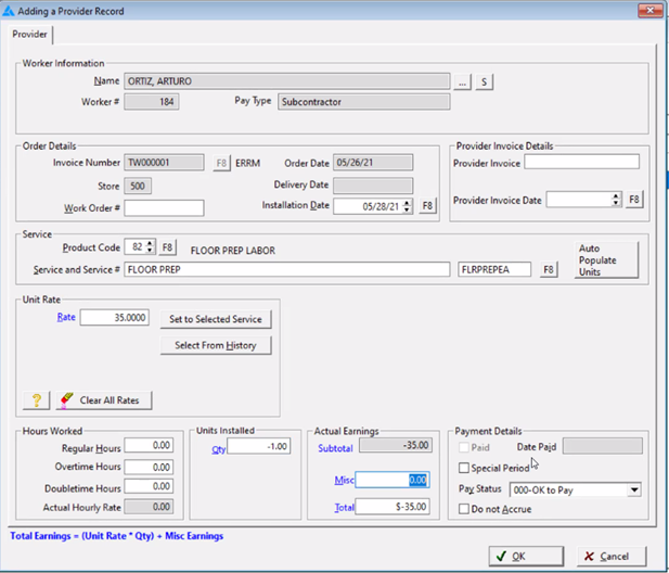 RFMS How to Process Installer Chargebacks - labor – Mill Creek ...
